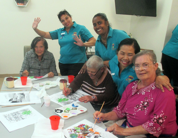 Art With Residents At Rothwell | Beaumont Care